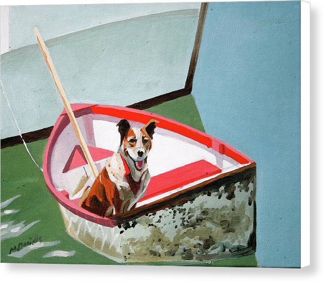 Dinghy Dog - Canvas Print – Mark Daniells Art